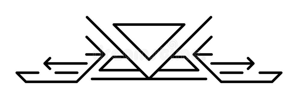 Line Geometric Element. Modern Decorative Curling Divider Stock Vector ...