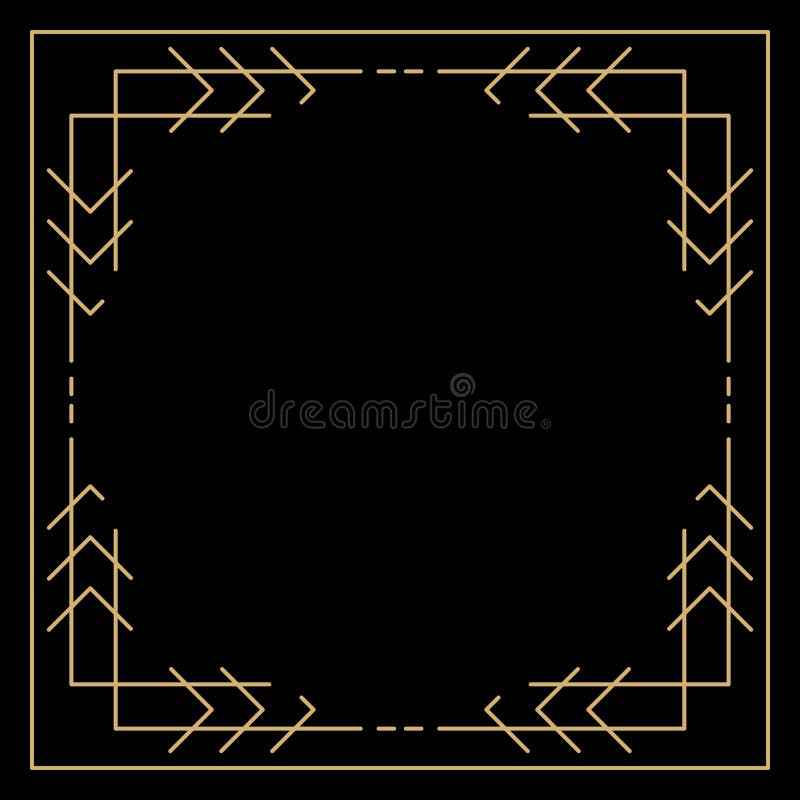 Line Geometric Frame. Modern Decorative Linear Background Stock ...