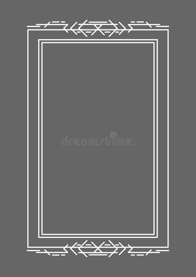 Line Geometric Frame. Modern Decorative Linear Background Stock ...