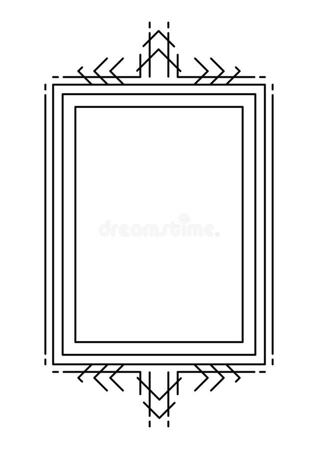 Line Geometric Frame. Modern Decorative Linear Background Stock ...