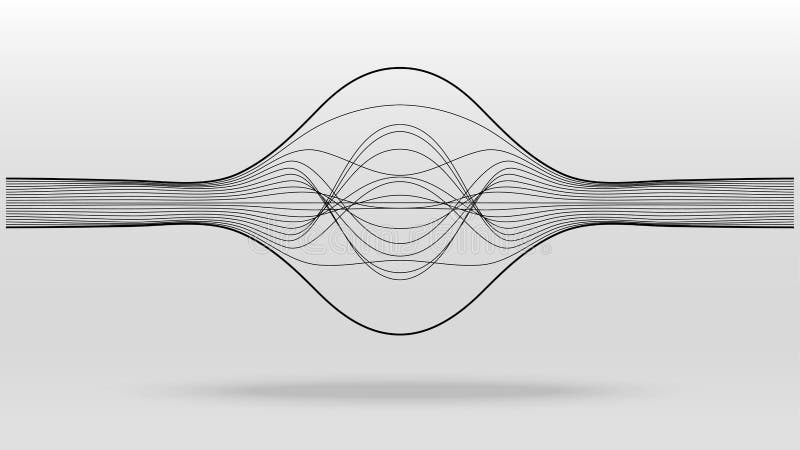Line Sound Wave Illustration Vector Stock Vector - Illustration of form ...