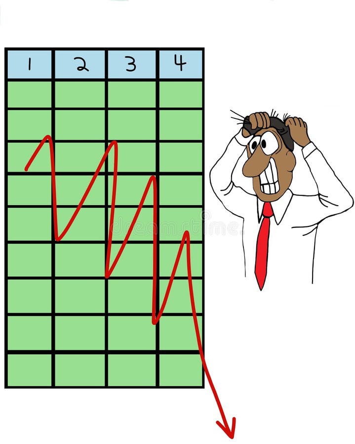 Line goes off of graph stock illustration. Illustration of business ...