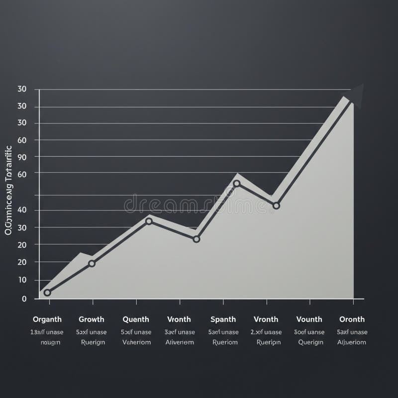 Line Graph with a Black Background Showing a Consistent Upward Trend ...