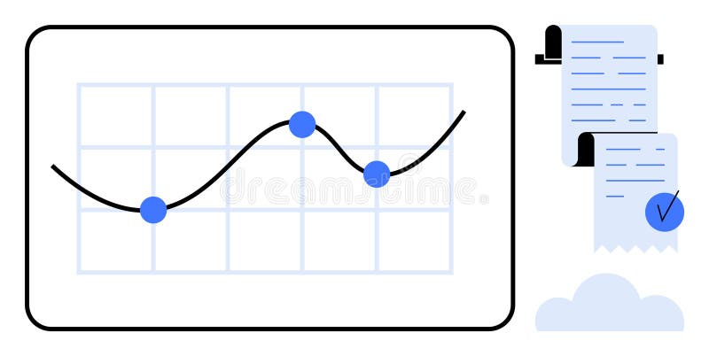 Business Analytics Chart with Trend Lines and Document Reports in ...