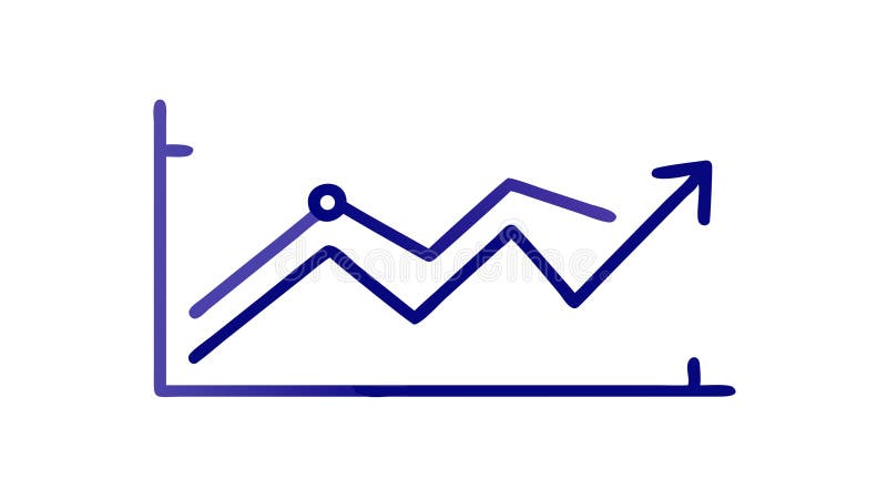 Line Graph Chart Displaying an Upward Trend Finance Analysis , Vector ...