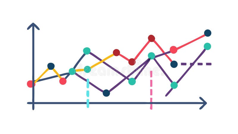 Line Graph Data Trends Analysis Metrics Stock Illustrations – 2,423 ...