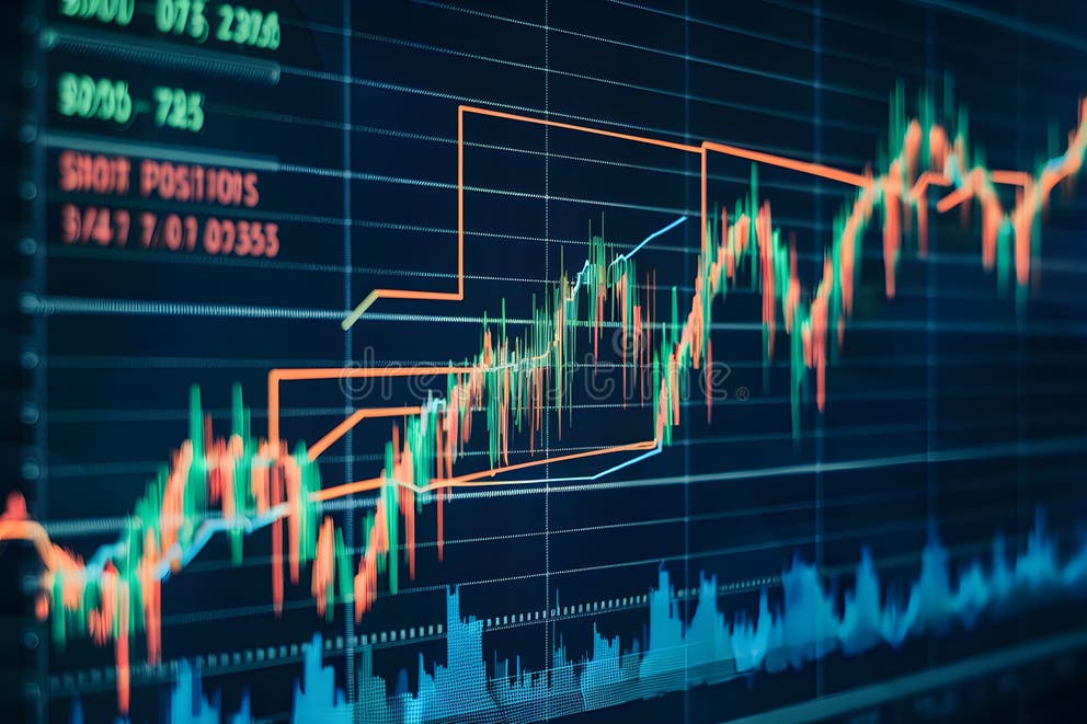 Line Graph with Data Points, Short Position Annotations, Tracks Price ...