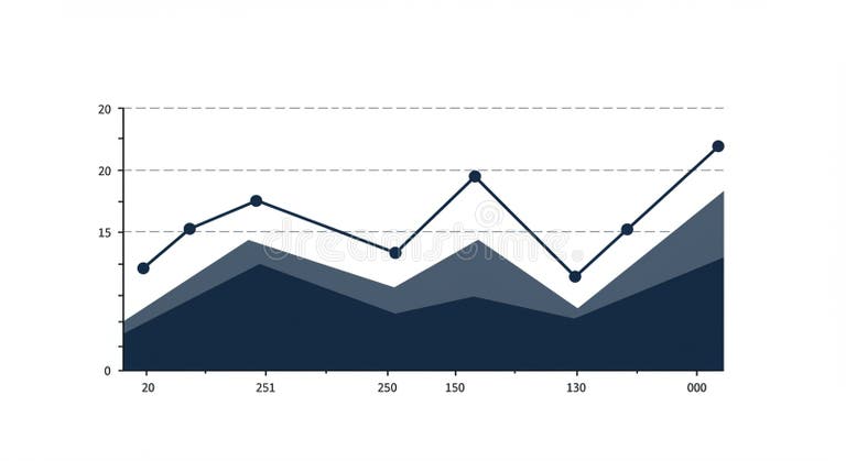Line Graph Displays Data Points Connected by Lines, with a Shaded Area ...