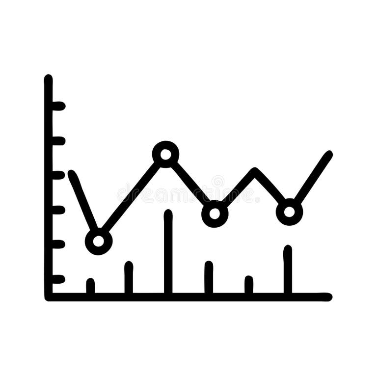 A Line Graph Features Data Points Connected by Straight Lines Stock ...