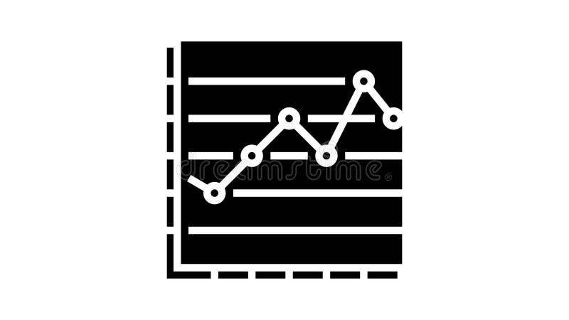 Line Graph Line Icon Animation Stock Footage - Video of presentation ...