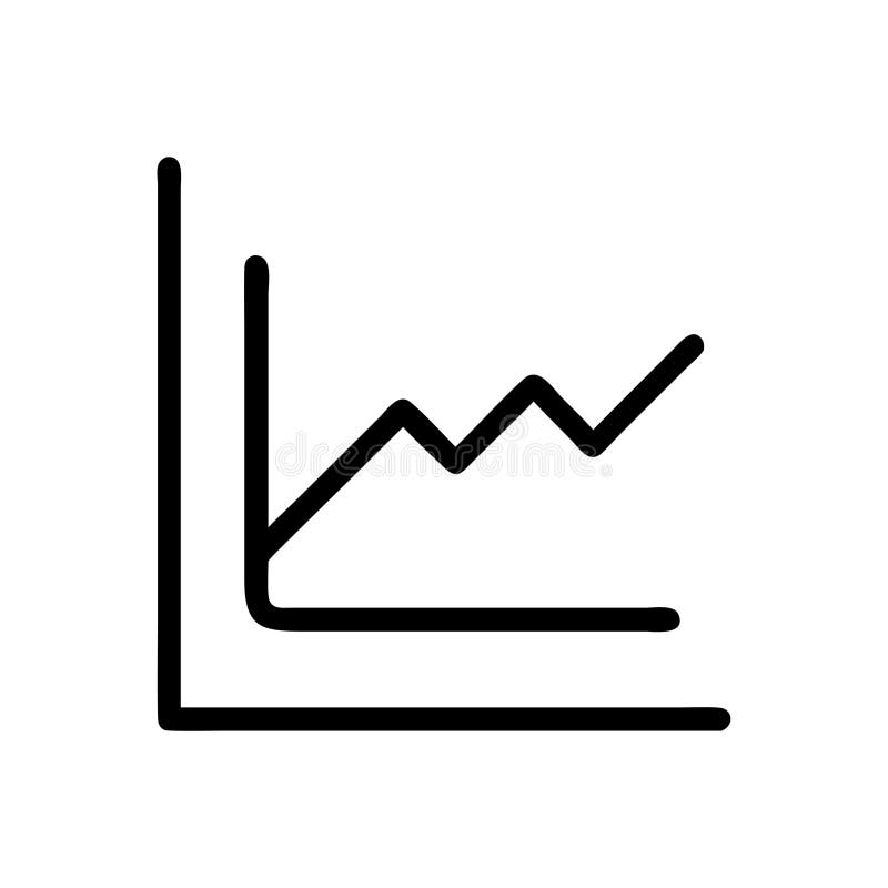 Line Graph Icon for Data Representation Stock Vector - Illustration of ...
