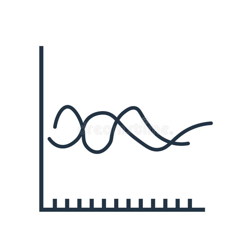 Line Graph Icon Vector Isolated on White Background, Line Graph Sign ...