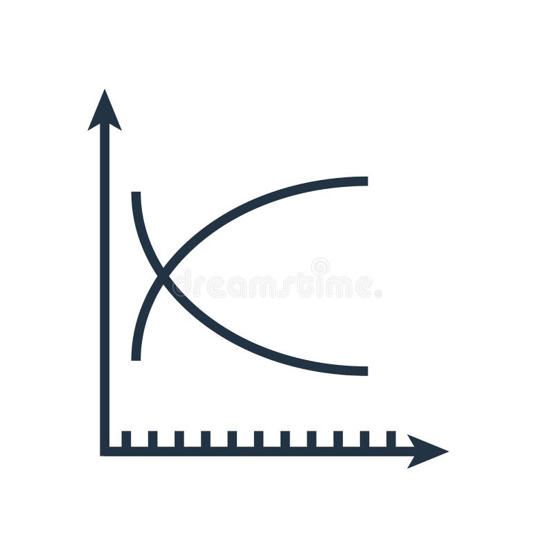 Line Graph Icon Vector Isolated on White Background, Line Graph Sign ...