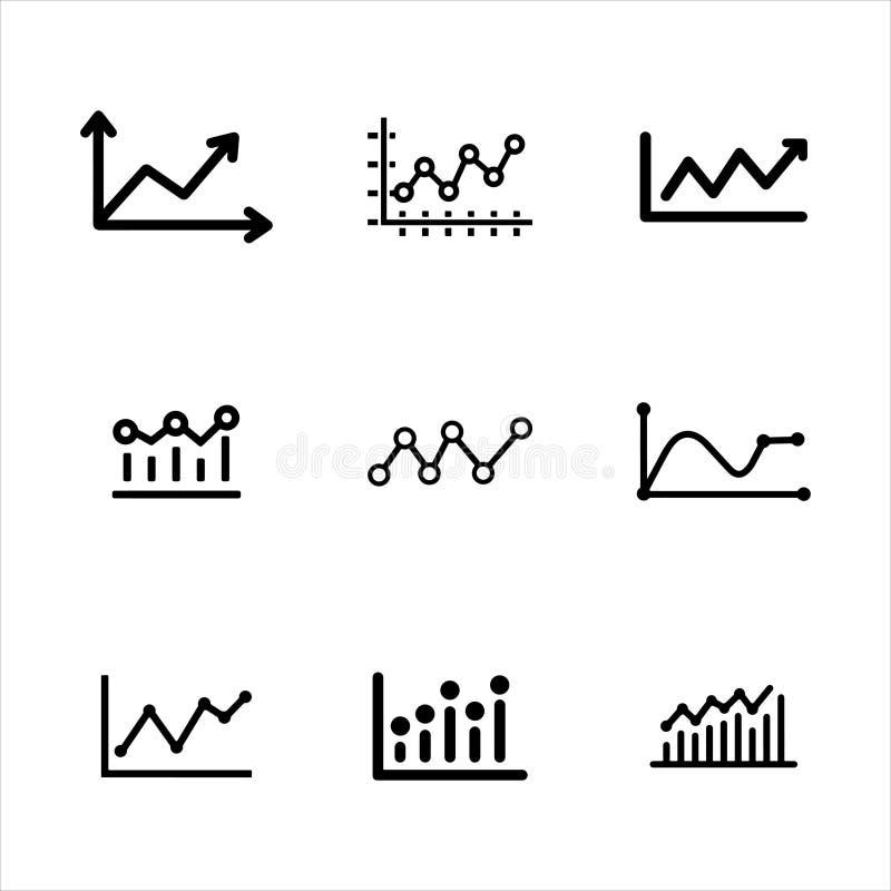 Line Graph Black White Stock Illustrations – 28,379 Line Graph Black ...