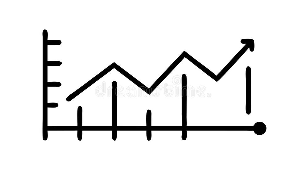 Line Graph with Markers Icon, Representing Data Trend Analysis, Vector ...