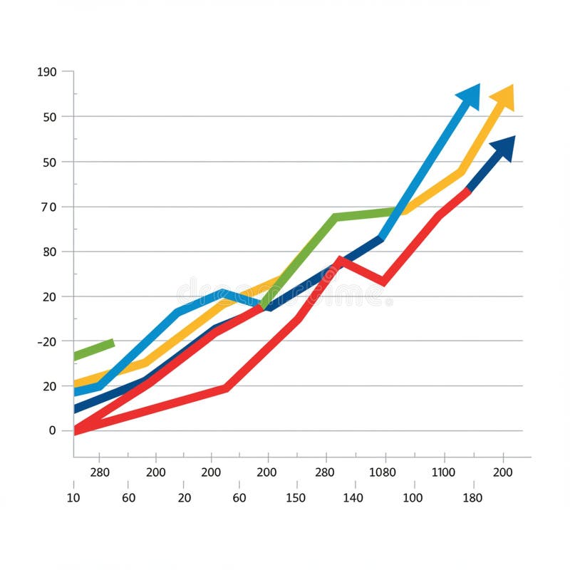Line Graph with Multiple Colored Lines (red, Blue, Green, Yellow ... Line Graph with Multiple Colored Lines (red, Blue, Green, Yellow ...