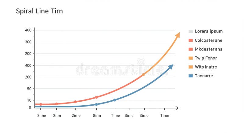 A Line Graph Plots Data Points Over Time, Showing Two Exponentially ...