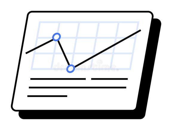 Line Graph on Presentation Board Showcasing Data Points and Trends in ...