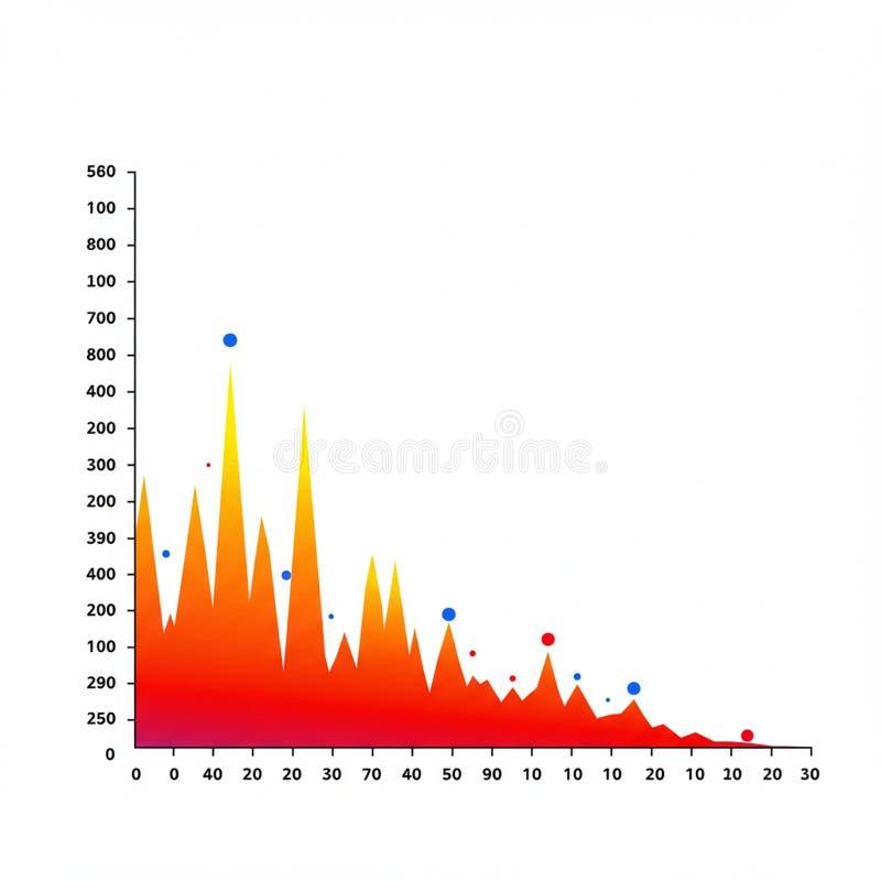 A Line Graph with a Red and Yellow Gradient Area Chart Overlaid ...