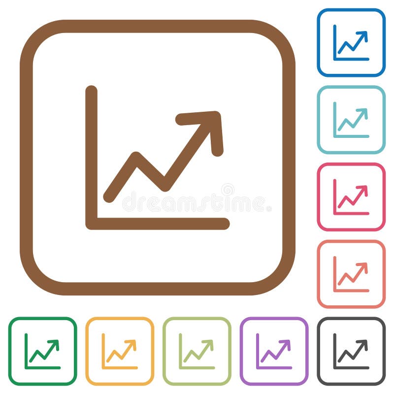 Line graph simple icons stock vector. Illustration of analysis - 187518093