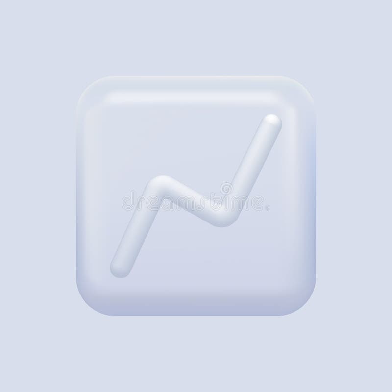 Line Graph White Icon stock vector. Illustration of computer - 235927307