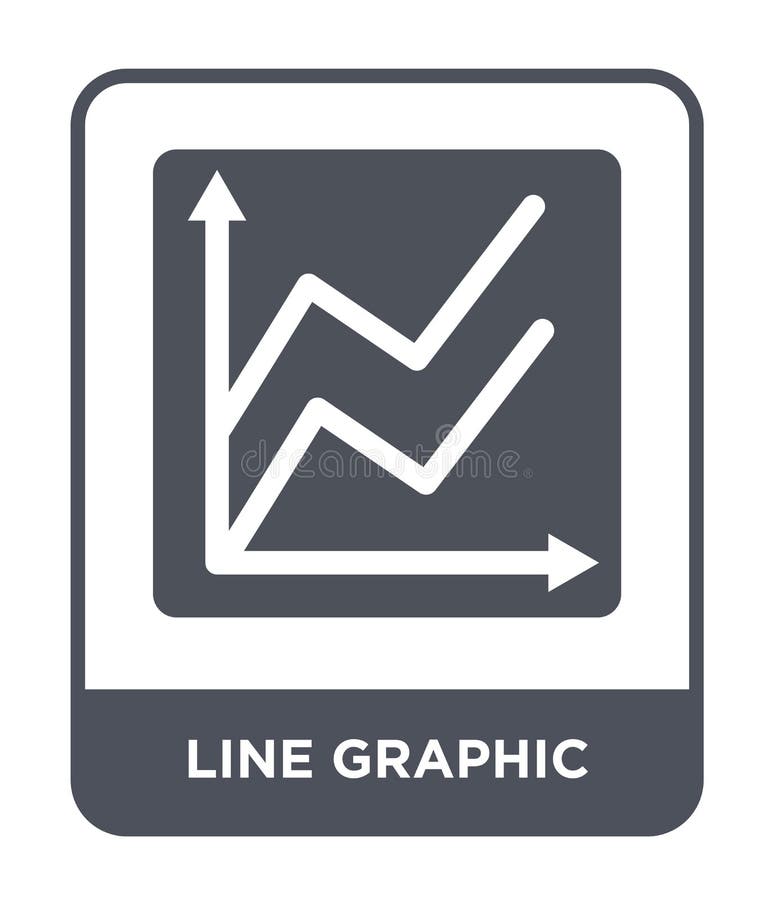 Line Graphic Icon in Trendy Design Style. Line Graphic Icon Isolated on ...