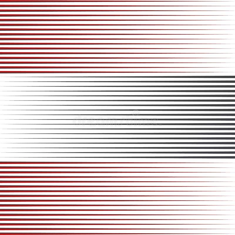 Line Halftone Pattern with Gradient Effect. Horizontal Lines in Black ...