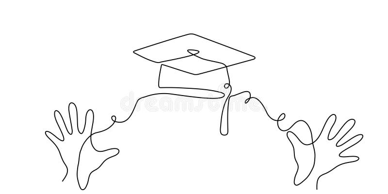 Hand Linear Book Certificate Graduate Silhouette Academy Tassel Degree ...