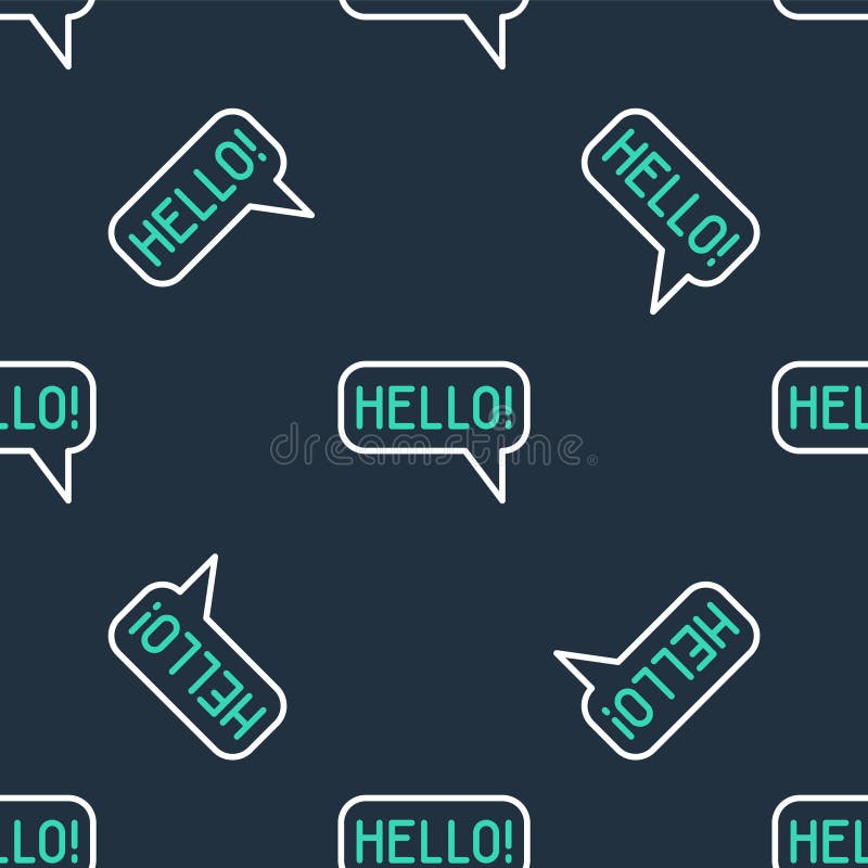 Black Hello in Different Languages Icon Isolated on White Background ...