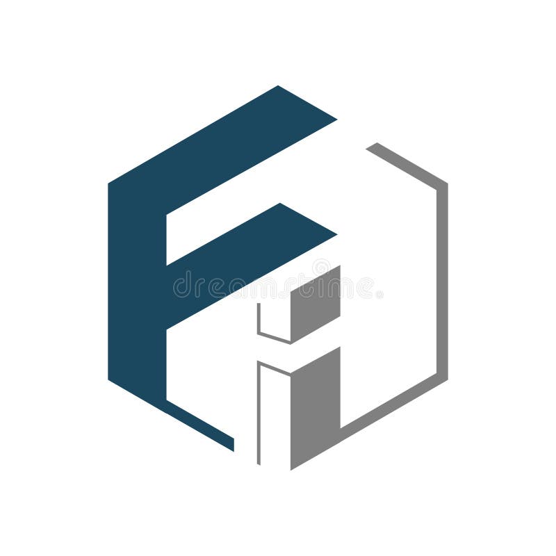 Line Hexagonal Initial F Letter Logo Design Vector Graphic Concept ...