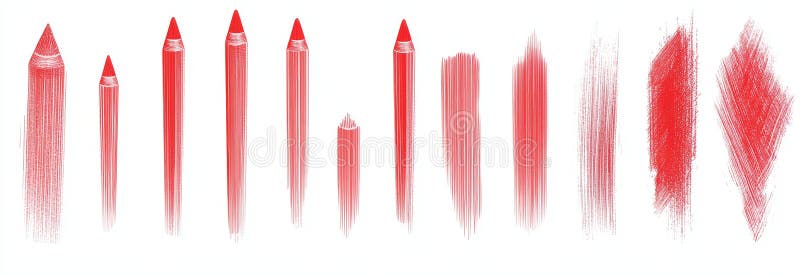 The Line, Highlighted with a Red Crayon, is Emphasized with a Brush ...