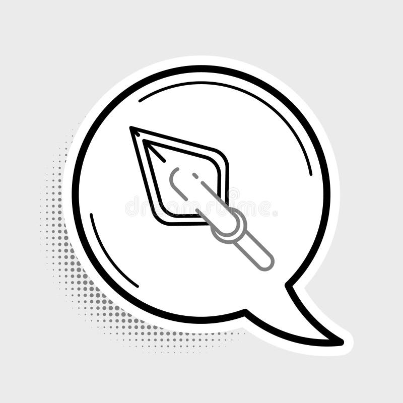 Line Hipster Arrow Tip Icon Isolated on Grey Background. Colorful ...