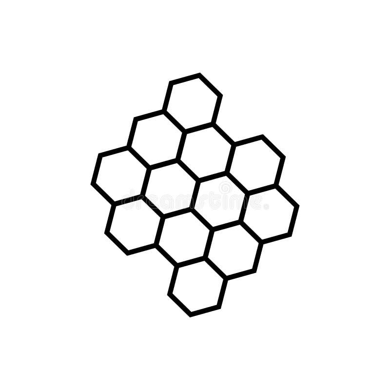 Hexagon Honeycomb Icon. Vector Illustration In Flat Line Style Stock ... Hexagon Honeycomb Icon. Vector Illustration In Flat Line Style Stock ...