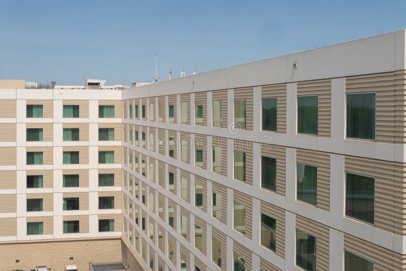 Line of Hotel Windows stock image. Image of building - 249335627