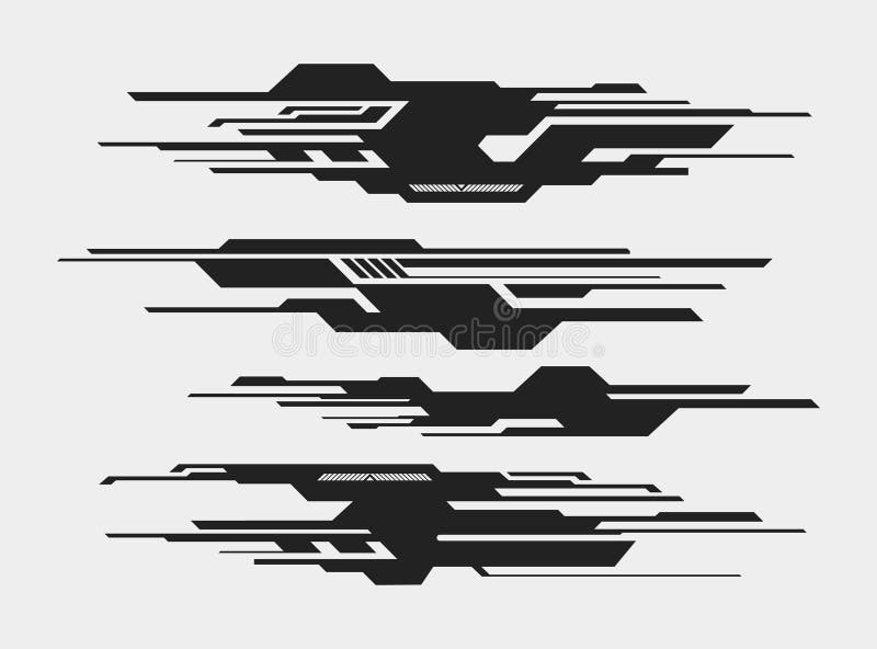 Line HUD Futuristic Frame Border Interface Cyberpunk Frame Border Sci ...