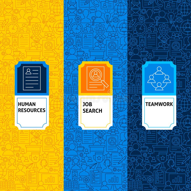 Line Human Resources Package Labels Stock Vector - Illustration of ...