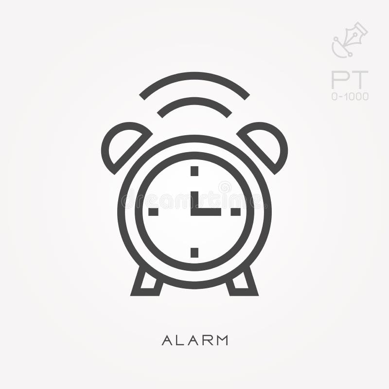 Simple Vector Illustration with Ability To Change. Line Icon Alarm ... Simple Vector Illustration with Ability To Change. Line Icon Alarm ...