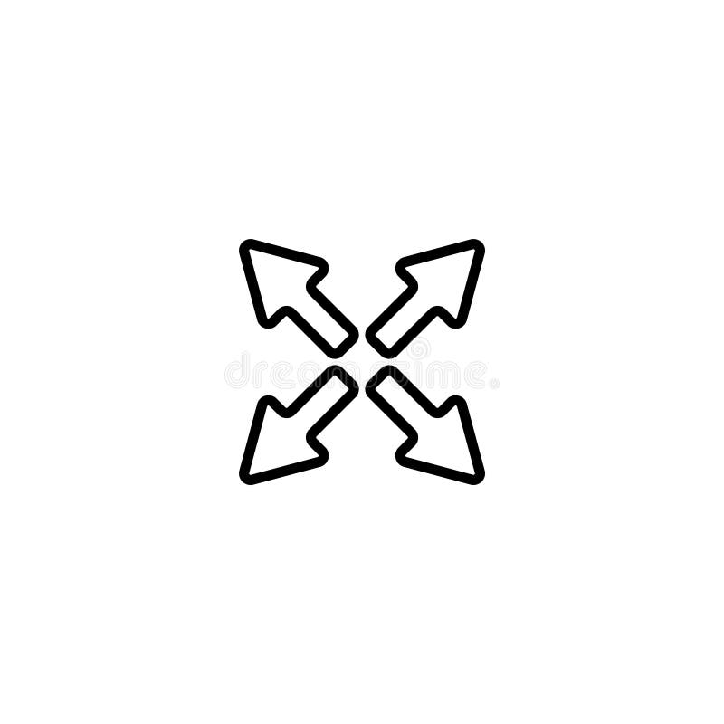 Line icon. Arrows symbol stock vector. Illustration of pink - 110684077