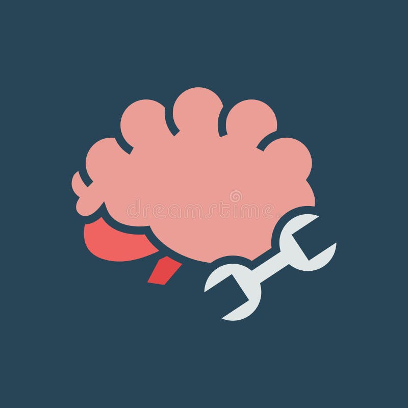 Brain Repair Logo Icon Design Stock Illustration - Illustration of ...