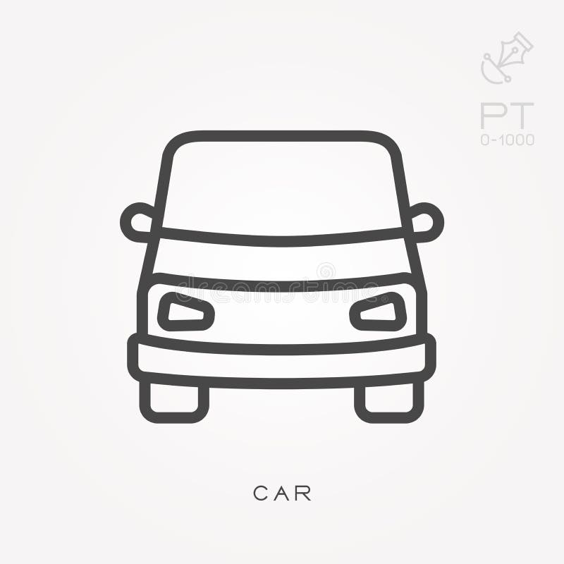 Line Icon Car. Simple Vector Illustration with Ability To Change. Stock ...