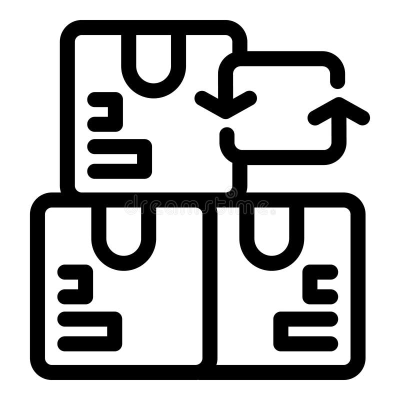 Stack of Cardboard Boxes Moving with Arrows for Import Export Business ...