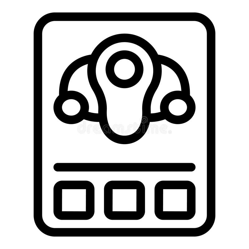 Line Icon of a Carpooling App with Three Passengers Going To a Meeting ...