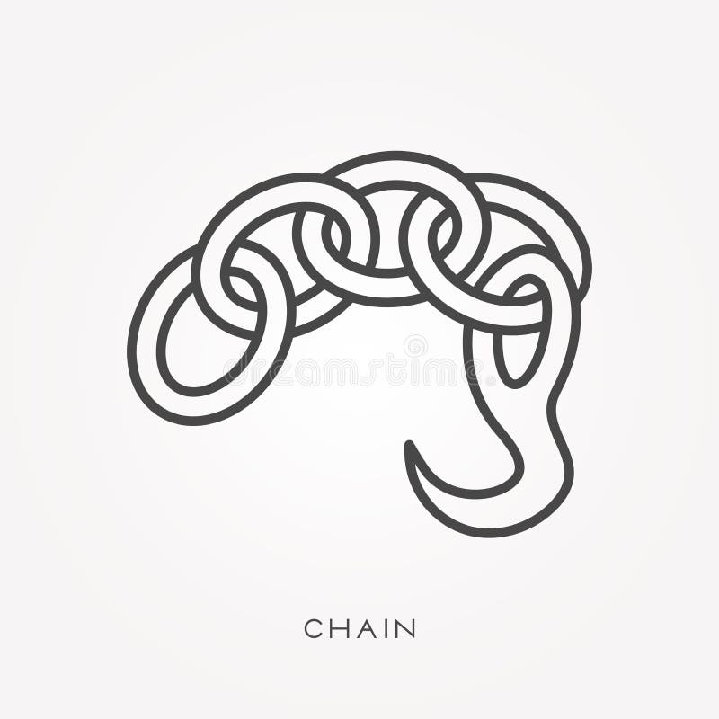Simple Vector Illustration with Ability To Change. Line Icon Chain ... Simple Vector Illustration with Ability To Change. Line Icon Chain ...
