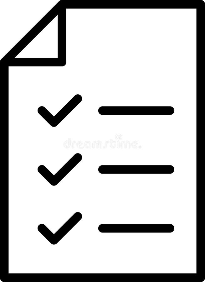 Line Icon of Checklist As a Service, Support, or Order Document Symbol ...