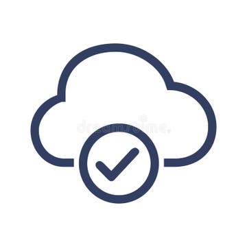 Cloud Checkmark Icon Stock Illustrations – 1,632 Cloud Checkmark Icon ...