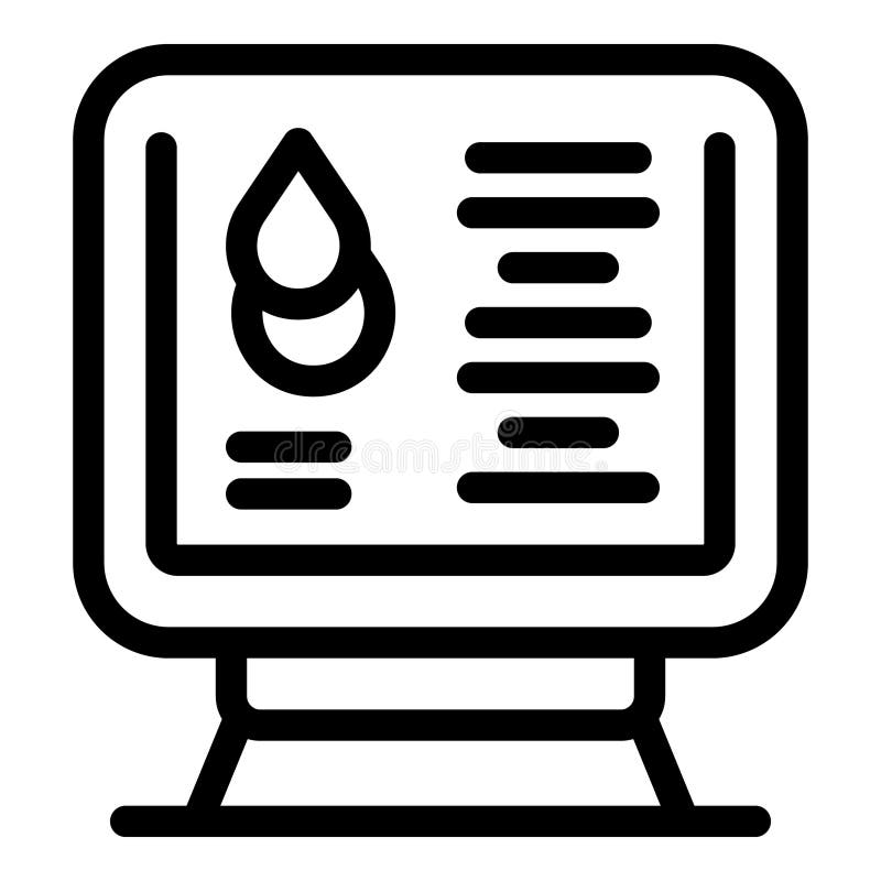 Computer Showing Water Drop Icon for Plumbing Services Stock ...