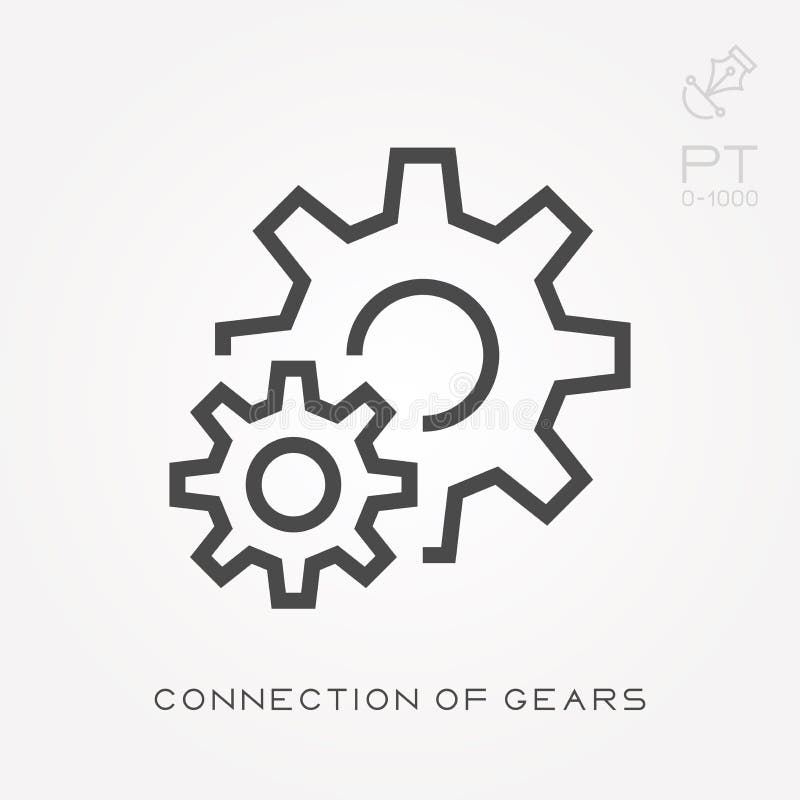 Gears Single Line Stock Illustrations – 363 Gears Single Line Stock ...
