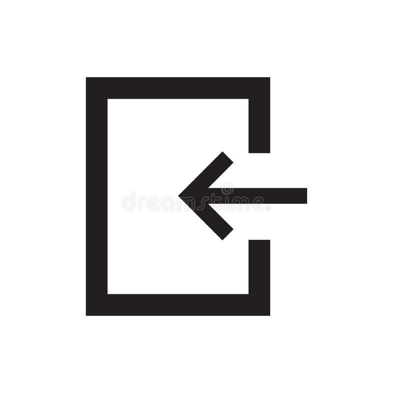 Line icon entrance stock vector. Illustration of forward - 98853571