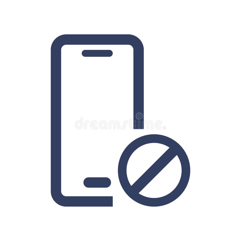 Forbidden Use Mobile Phone Icon. Element of Ptohibited Sign for Mobile ...