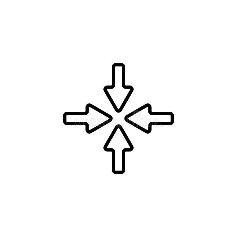 Inward arrows stock illustration. Illustration of space - 29134234